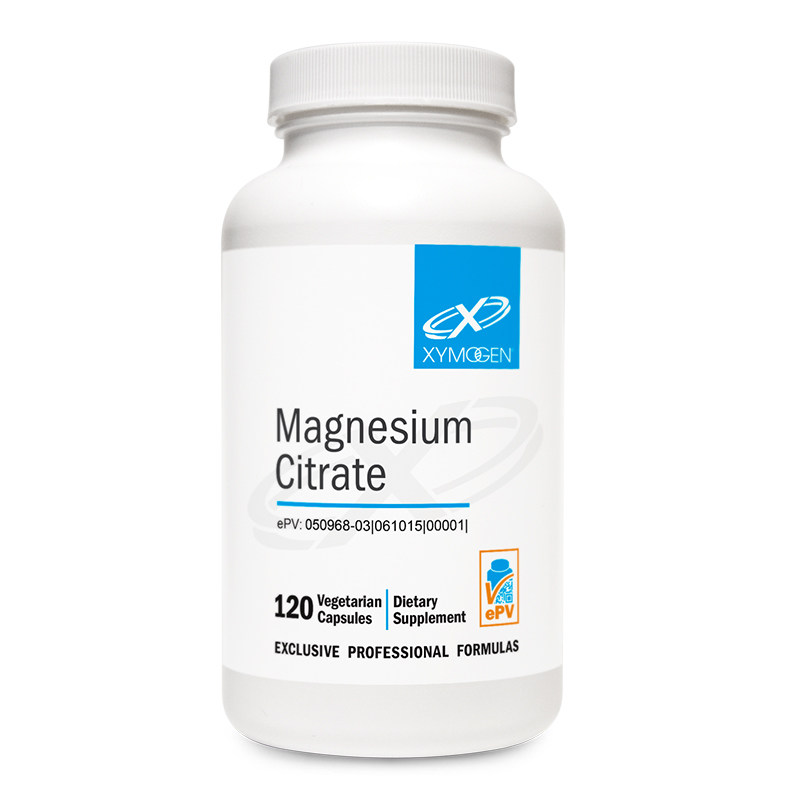 保税 XYMOGEN Magnesium Citrate 柠檬酸镁 活力镁 120粒/瓶 27/9