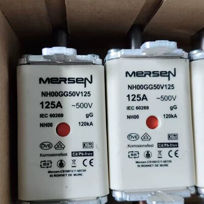 议价全新Mersen罗兰熔断器NH00GG50V125 原装125A 500V NH00