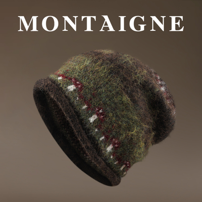 法国蒙田费尔岛卷边大头围帽