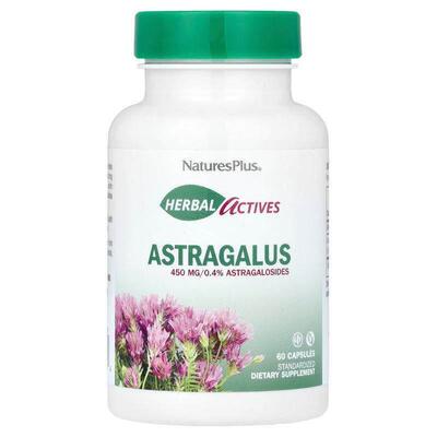 NaturesPlus,Herbal Actives，黄芪，450 毫克，60 粒胶囊