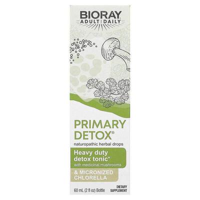 Bioray,Primary Detox，优效清体滋补品，无乙醇，2 液量盎司（60
