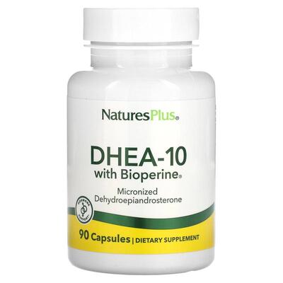 NaturesPlus,含 BioPerine 的 DHEA-10，90 粒胶囊