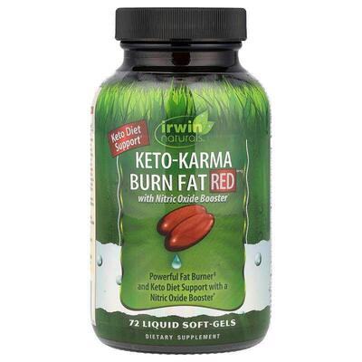 爱乐能,Keto-Karma Burn Fat RED 生酮补充剂，72 粒液体软胶囊