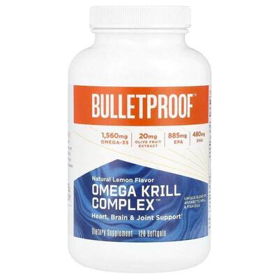 BulletProof,Omega 磷虾复合物™，天然柠檬味，120 粒软胶囊