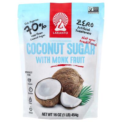 Lakanto,Coconut Sugar with Monk Fruit, 16 oz (454 g)