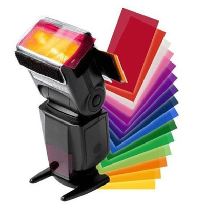 12 Flash Color Card Practical Speedlite Sticker Plastic Low