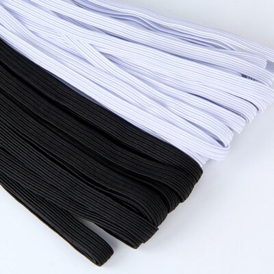 Thin sewing elastic band wide white or black high elastic fl