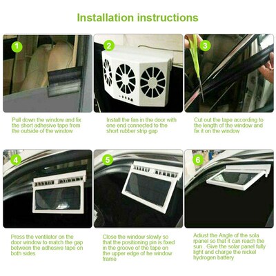2020 Car Auto Truck Vehicle Solar Cooling Ventilation Fan Co