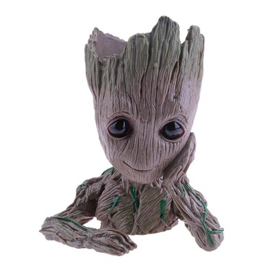 Vinyl Baby Groot Flowerpot Pen Pot Holder Plants Flower Pot