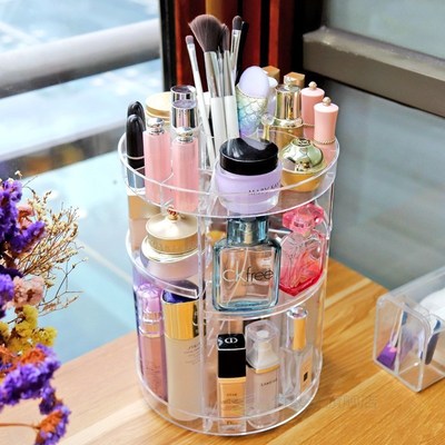 360 Degree Rotation Make Up Organizer Box Cosmetic Organize