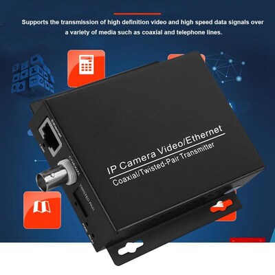 1Pair Ethernet IP Extender Over Coax HD Network Kit EoC Coa