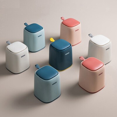 Mini Desktop Smart Table Trash Can Car Bin Bathroom Bedroom