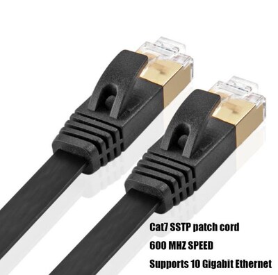 10gbps RJ45 cat7 Shielded  Ethernet Cable flat internet Netw
