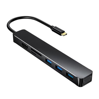 NEW HUB Durable Dock Seven-in-one Type-C To VGA for HDMI-com