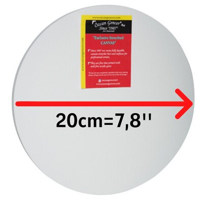 High Quality Art Supply,Circle Stretched Round Canvas ready