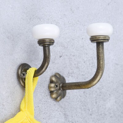 1Pcs White Ceramic Door Hanger Hooks Bathroom Wall Hanger Ha