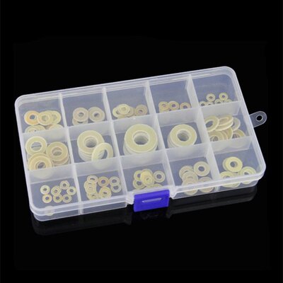 150pcs Bakelite Washer Insulated Flat Washer Mess Kit Electr