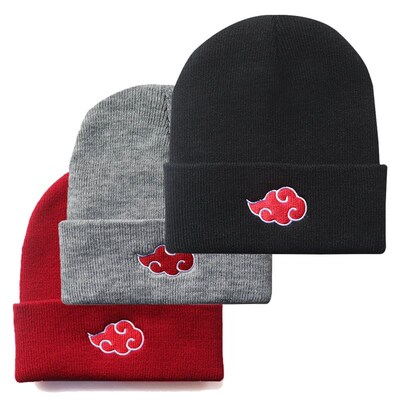 Akatsuki Cloud Beanies Boys Girls Casual Embroidery Knit Sof