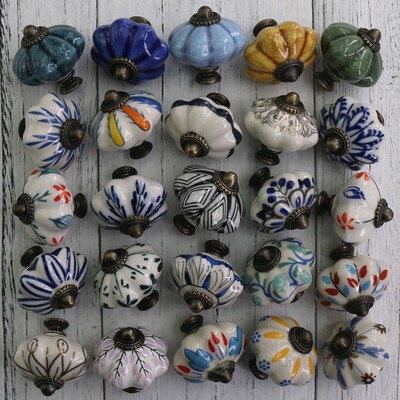 1xCreative Retro Beautiful Ceramic Drawer Shoe Cabinet Knobs