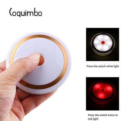 Coquimbo Magnet Button Switch LED Night Light Battery Opera
