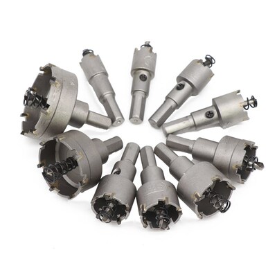 10pcs 16-50mm Hole Saw Drill Bit Set Carbide Tipped Hole Saw