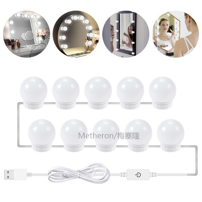 10 Led Vanity Mirror Lights Bulbs Make Up Vanity Desk Lamp 1