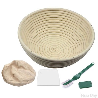 9Inch Bread Banneton Proofing Basket With Removable Liner an