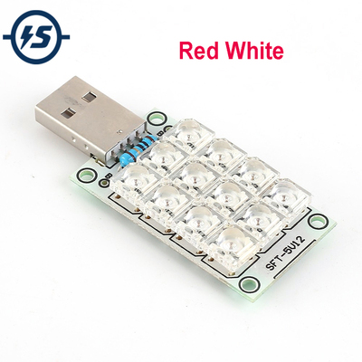 DC 5V USB Lamp 12-LED Super Bright White / Red Piranha LED B
