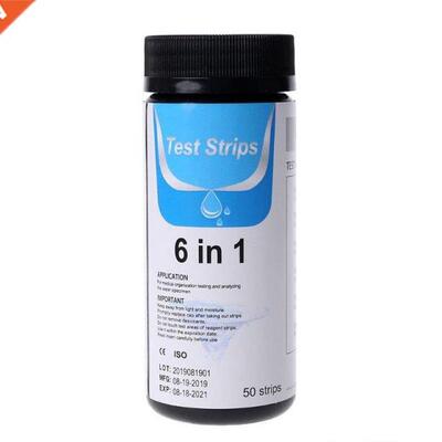 50 Strips Water Test Paper 6in1 pH Nitrite Alkalinity Chlori