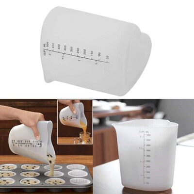 “new 500ml measure stir pour measurin cup silicone d
