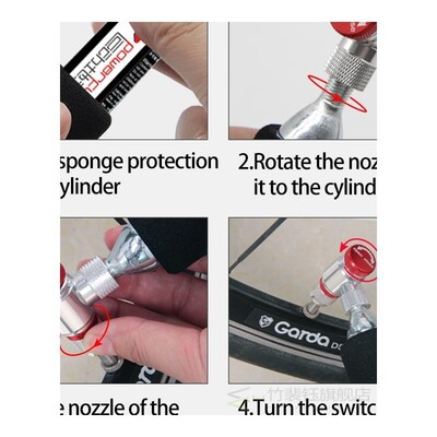 CO2 Pump For Bicycle Schrader Presta Adapter Bike Pump Infla