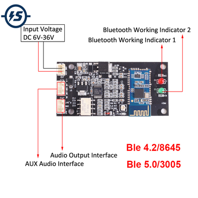 4.2 CSR8645/ 5.0 QCC3005 Bluetooth Receiver Board Power Ampl