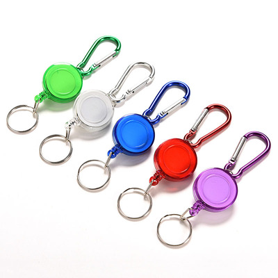 Colourful Metal Retractable Card Badge Holder Ring Belt Clip