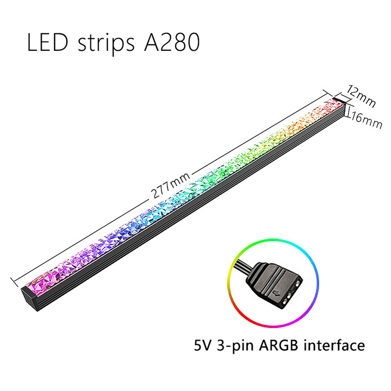 Aluminum Alloy RGB Computer Case Led Magnetic Stripe Compute_虎窝淘