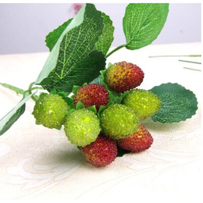 1PCS Tempting Berry leaf 9 Fruits Artificial Flowers DIY Wed