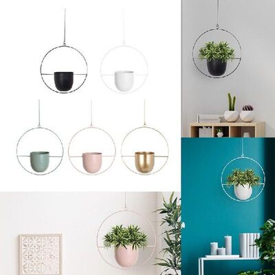 Nordic Hanging Metal Iron Plant Flower Pots Holder Garden