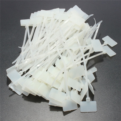 100Pcs Zip Ties Write Wire Power Cable Label Mark Tag Nylon