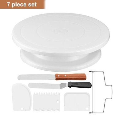 7pcs Cake Decorating Set Cake Turntable Stand Cake DIY Mold