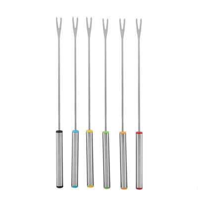 6pcs Chocolate Cheese Dessert Fondue Pot Forks Kitchen Tool