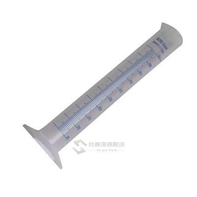 500ml Plastic Measuring Cylinder Blue Line Tube Corrosion Re