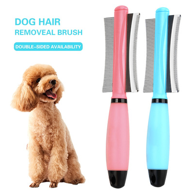 Easy Deshedding Brush Pet Hair Comb Double-Sided For Cat