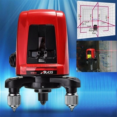*360 degree Laser Level 2 Line 1 Point Laser 635nm Slash Fun