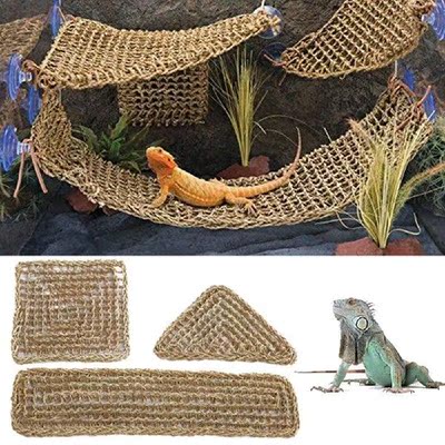 Reptile Lizard Hammock Hamster Reptile Grass Mat Pet Bed