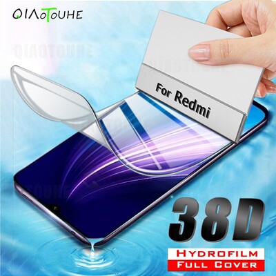 38D Full Cover Hydrogel Film  Xiaomi Redmi Note 8 7 6 5 Pro