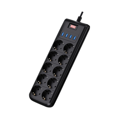 10 Way With 2m Cable Smartphones Home Office ABS Smart USB M