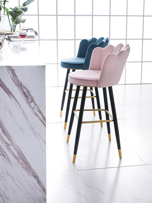 Nordic Bar Stool Light Luxury Armchair Modern Bar Stools
