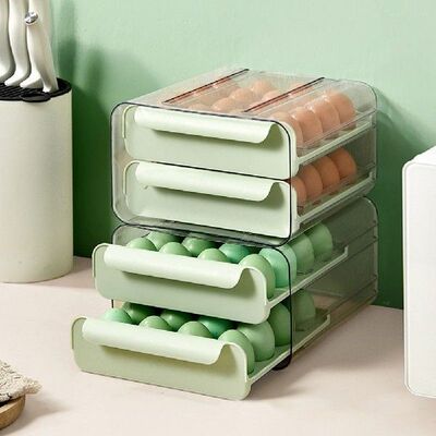 Double-Layer Egg Storage Box Drawer Type Fresh Keeping Eggs