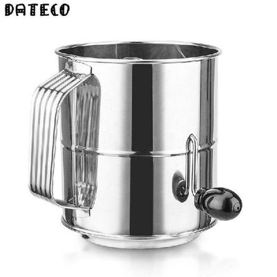 8 Cup Stainless Steel Semi-automatic Hand-held Flour Sifter