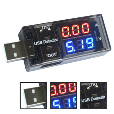 USB Ammeter USB Current Tester Meter USB Detector Row Shows