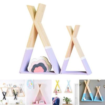 Nordic X Triangle Wooden Shelf Home Wall Decorative Shelves